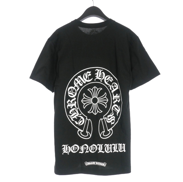 【中古】未使用品 クロムハーツ CHROME HEARTS ホノルル限定 ホースシュー ロゴ ポケットTシャツ カットソー 半袖 M