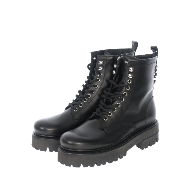 【中古】未使用品 ディースクエアード DSQUARED2 23AW Icon Everning コンバットブーツ レザー ショートブーツ 靴 37