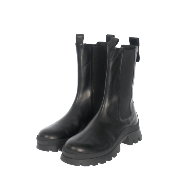 【中古】未使用品 ディースクエアード DSQUARED2 23AW D2 Statement レザー チェルシーブーツ サイドゴアブーツ 靴 38