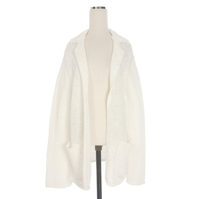 【中古】マディソンブルー MADISONBLUE 25SS CD JACKET WOVEN FABRIC ニットジャケット カーディガン 長袖 S