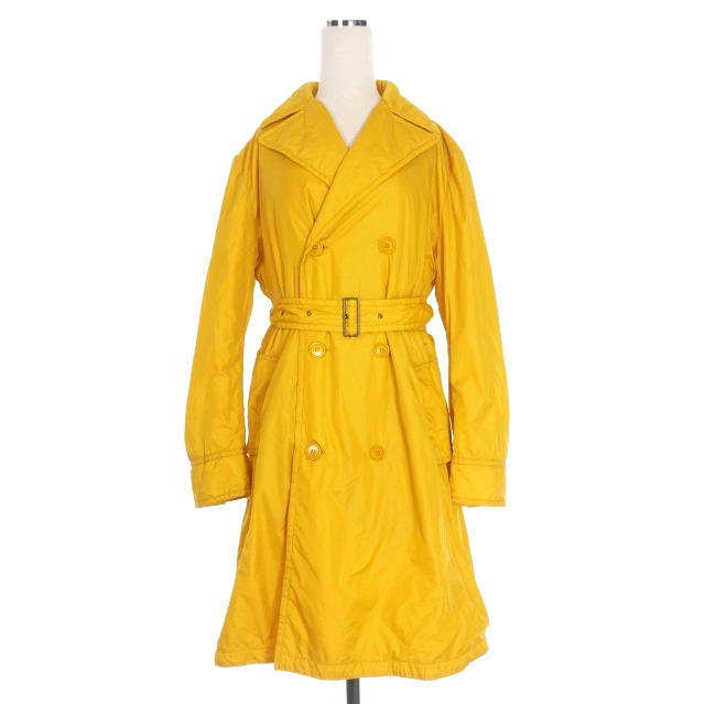 【中古】ワイズ Y's ヨウジヤマモト × ASPESI 06AW ナイロン トレンチコート ジャケット 2 イエロー 黄 C90 レディース