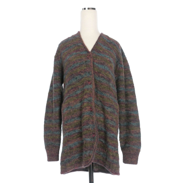 【中古】イッセイミヤケ ISSEY MIYAKE 70s ヴィンテージ オールスタイルタグ ニットカーディガン セーター 長袖