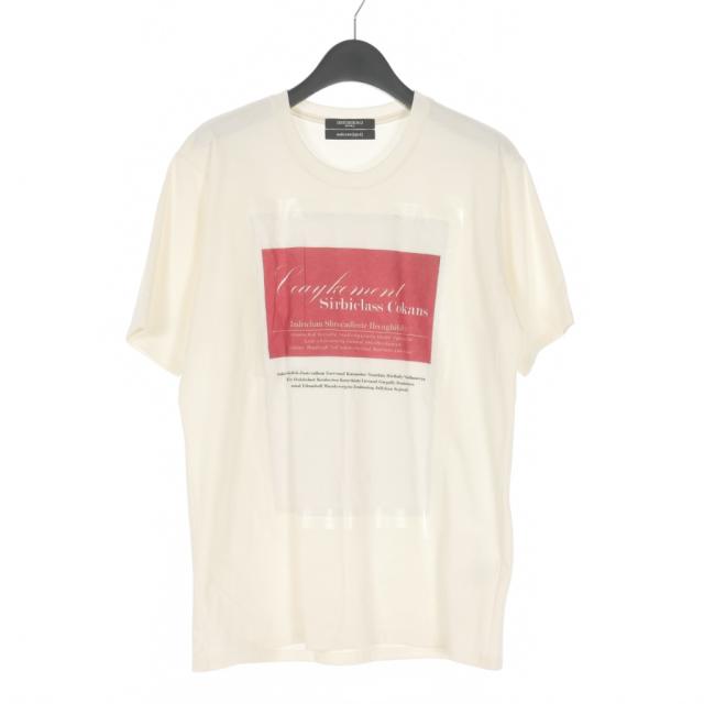 【中古】ヌードマサヒコマルヤマ NUDE:MASAHIKO MARUYAMA DISTORTION3 メッセージプリント Tシャツ カットソー 半袖 0