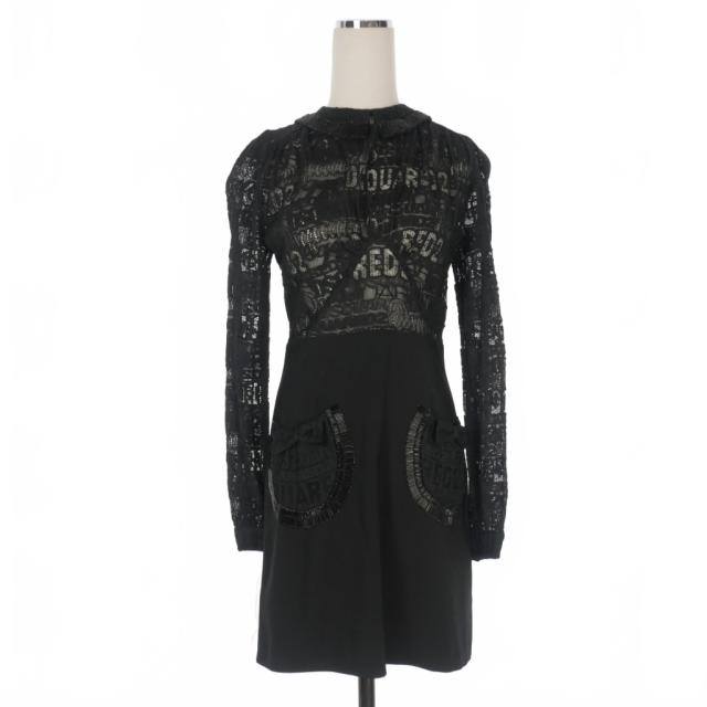 【中古】未使用品 ディースクエアード DSQUARED2 23AW D2 Lacey Mini Dress レース ミニドレス ワンピース 38