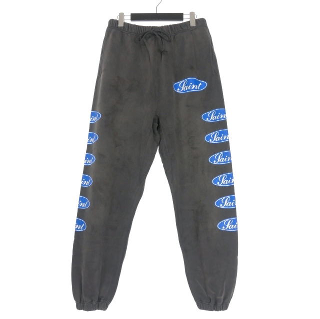 【中古】未使用品 セントマイケル SAINTMICHAEL 25AW LOVE AMONG SWEAT PANTS スウェットパンツ M ブラック