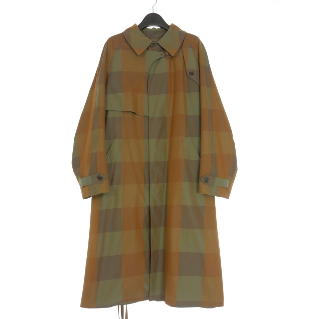 【中古】シュガーヒル SUGARHILL 20AW PLAID BALACAAN COAT コート ジャケット 長袖 2 ブラウン/グリーン 茶/緑