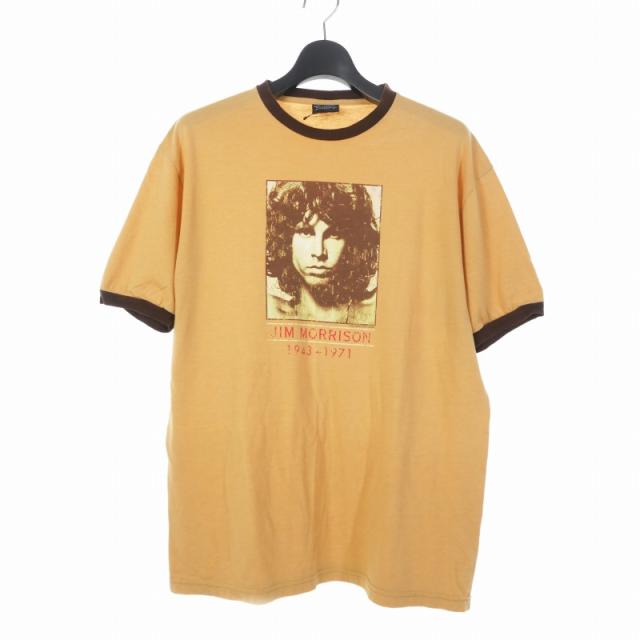【中古】Jim Morison ジムモリソン ドアーズ 追悼 リンガーTシャツ 半袖 L ベージュ メンズ