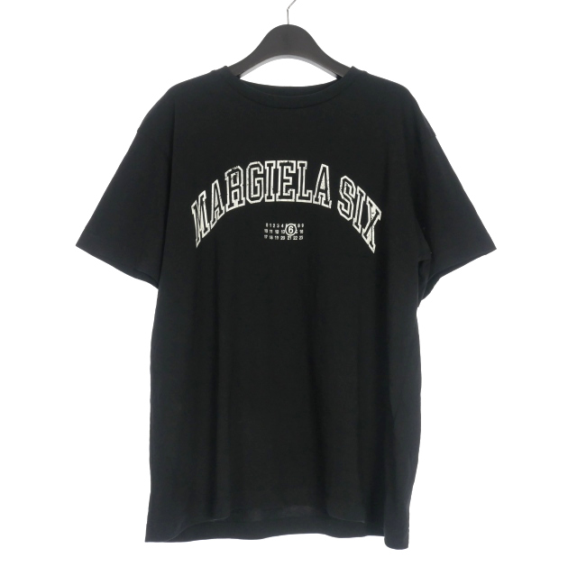 【中古】エムエムシックス メゾンマルジェラ MM6 Maison Margiela 25SS バーシティプリント クルーネックTシャツ M