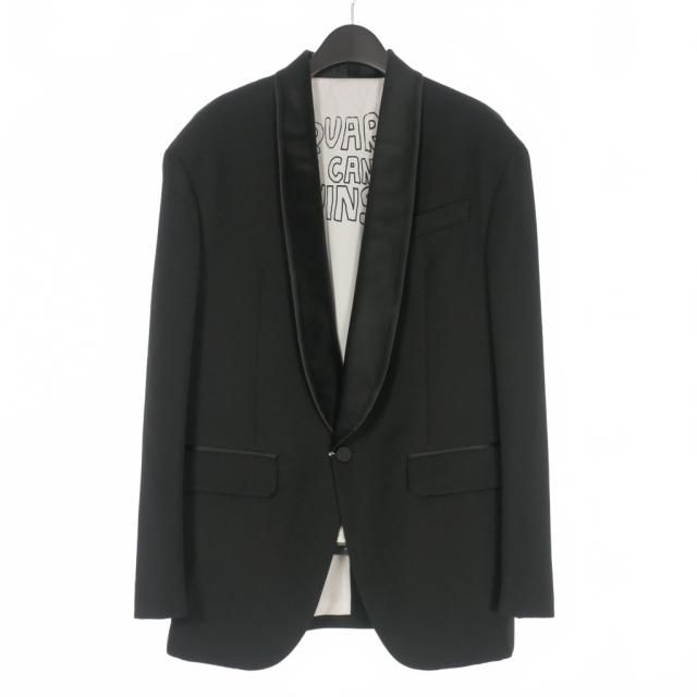 【中古】未使用品 ディースクエアード DSQUARED2 23AW 80s Jacket ショールカラージャケット ブレザー 48 ブラック