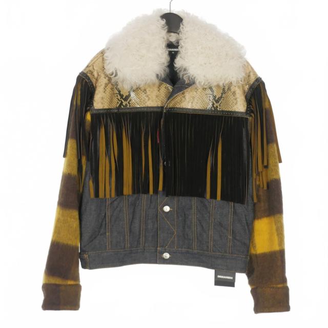【中古】未使用品 ディースクエアード DSQUARED2 23AW ウエスタン マッシュアップ デニムジャケット 46 インディゴ