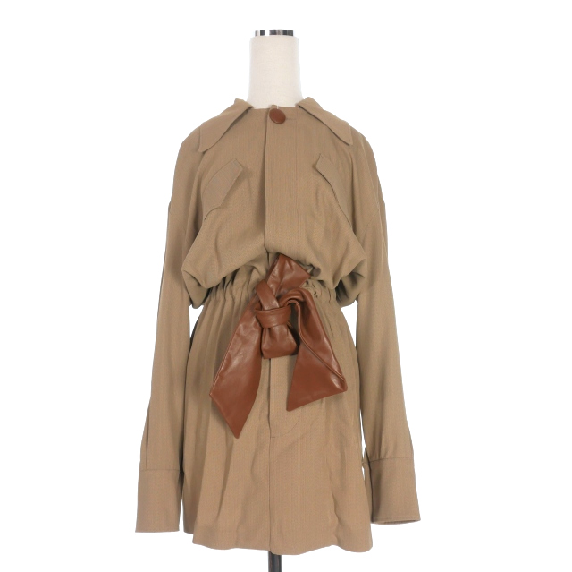 【中古】ディースクエアード DSQUARED2 23AW ブラウジングワンピース ドレス 長袖 38 ベージュ S75CV0678 国内正規