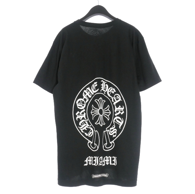 【中古】クロムハーツ CHROME HEARTS Miami Limited Horseshoe S/S Tee マイアミ限定 ホースシュー ポケットTシャツ