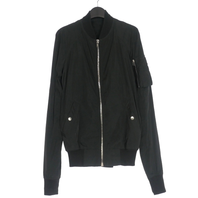 【中古】リックオウエンス Rick Owens 17SS フライト ボンバージャケット ブルゾン 長袖 46 ブラック 黒 RU17S9792-CY