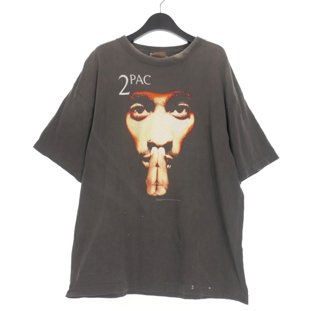 【中古】セントマイケル SAINTMICHAEL 25SS 2PAC 2PC_SS TEE Tシャツ カットソー 半袖 L ブラック 黒 SM-HR8-0000-C14 メンズ