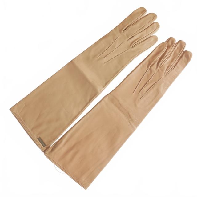 【中古】ディースクエアード DSQUARED2 23AW ナッパレザー ロンググローブ 手袋 7 ROSA ピンク S83GL0031 国内正規