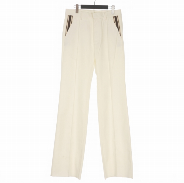 【中古】未使用品 ディースクエアード DSQUARED2 23AW Tailored Track Pant テーラードトラックパンツ スラックス 48 ホワイト