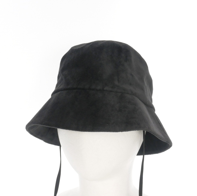 【中古】未使用品 エントワフェイン ENTWURFEIN Velonica hat ベロアハット 帽子 ONE ブラック 黒 EE04-222
