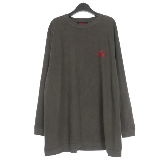 【中古】カタリスト CVTVLIST アンダークロス 刺繍 ロングスリーブTシャツ カットソー 長袖 2 チャコールグレー 2301060301 メンズ