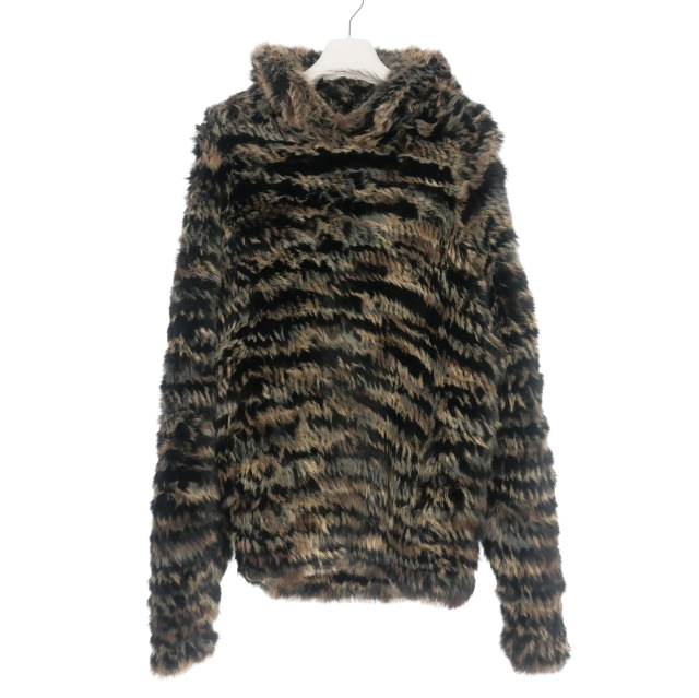 【中古】イサムカタヤマバックラッシュ ISAMU KATAYAMA BACKLASH ラビットファー プルオーバーフーディ パーカー