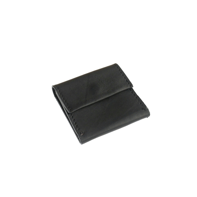 【中古】イサムカタヤマバックラッシュ ISAMU KATAYAMA BACKLASH レザー ケース コンパクトウォレット 財布 ブラック