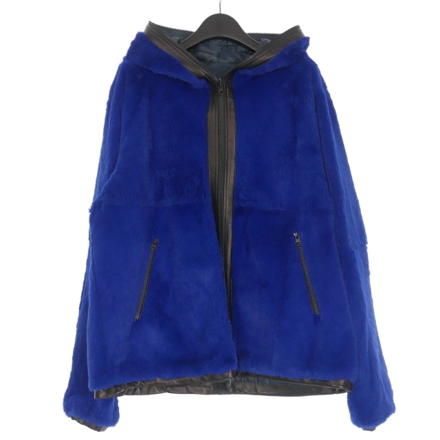 【中古】イサムカタヤマバックラッシュ ISAMU KATAYAMA BACKLASH RABBIT FUR + NYLON リバーシブル ブルゾン