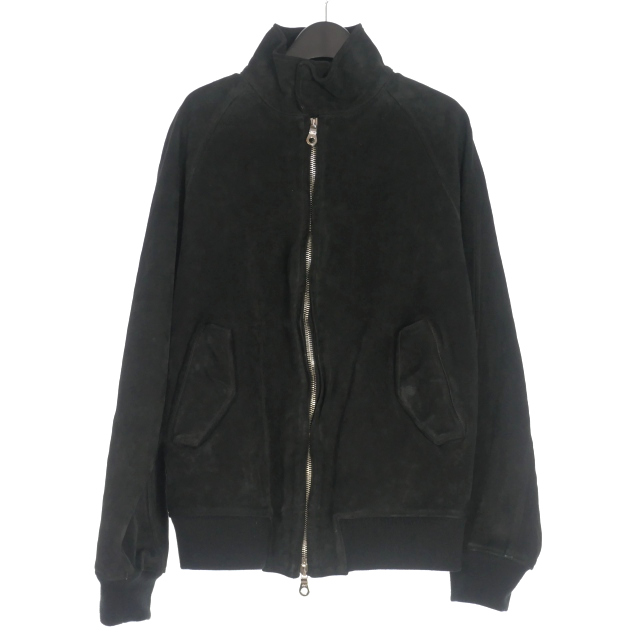 【中古】イサムカタヤマバックラッシュ ISAMU KATAYAMA BACKLASH JPカーフスエードシロ鞣し レザージャケット L ブラック