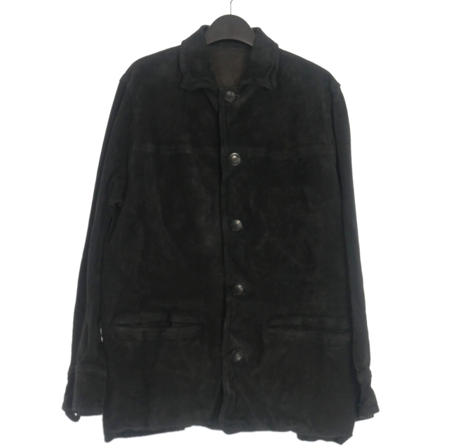 【中古】イサムカタヤマバックラッシュ ISAMU KATAYAMA BACKLASH JPカーフスエードシロ鞣し レザージャケット L
