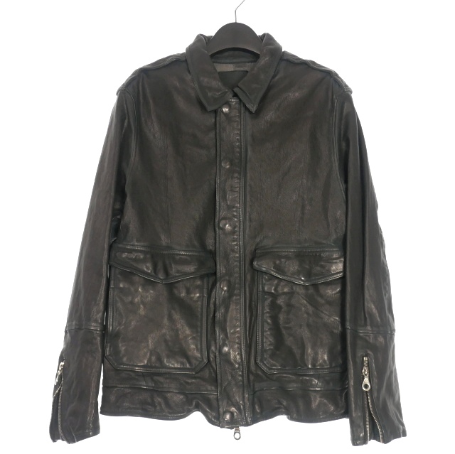 【中古】イサムカタヤマバックラッシュ ISAMU KATAYAMA BACKLASH ゴートタンニン製品染め A2 レザージャケット