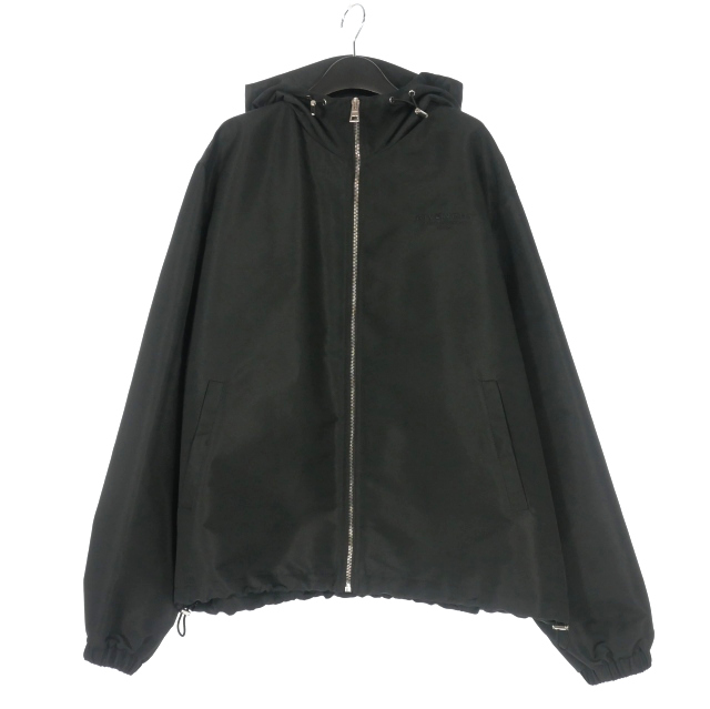 【中古】ジバンシィ GIVENCHY 25AW Nylon Winbreaker With Logo Embroidery フード付きジャケット ブルゾン L