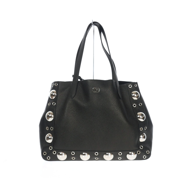 【中古】ヴァレンティノ ガラヴァーニ VALENTINO GARAVANI NELLCOTE ネルコート レザートートバッグ 鞄 ブラック 黒