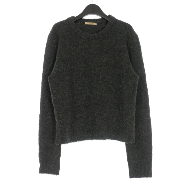 【中古】ヴジャデ VUJA DE TERRA WOOL DISTRESSED CREW NECK プルオーバーニット セーター 長袖 グレー メンズ