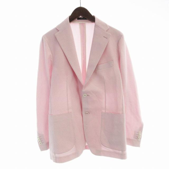 【中古】タリアトーレ TAGLIATORE 2B テーラードジャケット シングル ナイロン ピンク G-DAKAR22K  /EE メンズ
