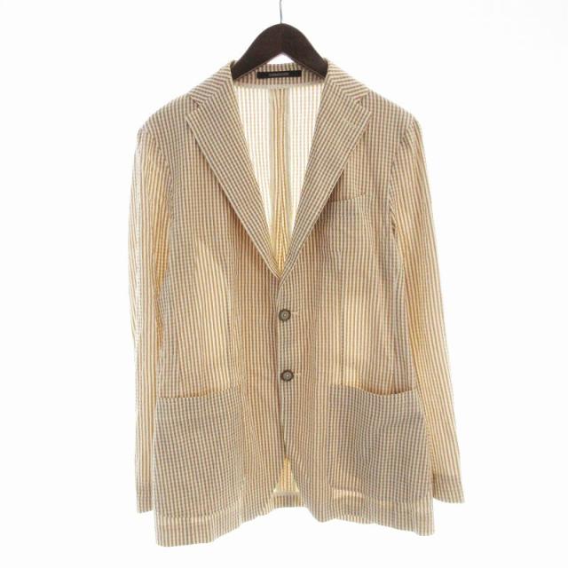 【中古】タリアトーレ TAGLIATORE テーラードジャケット シングル ブレザー 45 茶 ブラウン G-DAKAR22K /EE メンズ