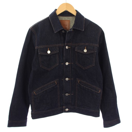 【中古】ブリッラ ペル イル グスト フォロー デニムジャケット Gジャン ジージャン M ネイビー F-B-MJ001 メンズ