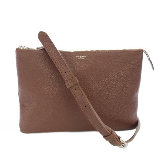 【中古】ペッレモルビダ PELLE MORBIDA ショルダーバッグ クラッチバッグ 2WAY レザー ブラウン /TK レディース
