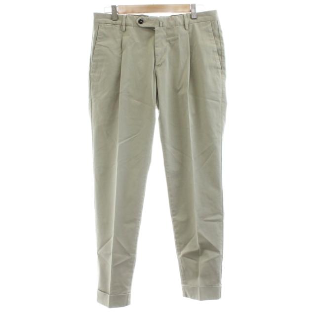 【中古】ピーティートリノ STRETCH EVO FIT ストレッチチノパン チノパンツ タック 46 ベージュ CPFT11Z00PA1 NK03