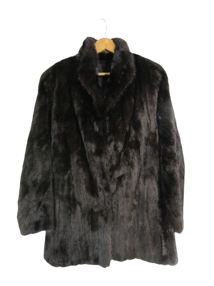 【中古】ハイドラファーズ Hydra Furs  コート 長袖 ファー 毛皮 無地 ブラウン QQQ