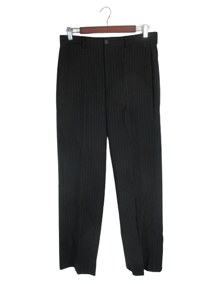 【中古】エンポリオアルマーニ EMPORIO ARMANI スラックス パンツ ストラップ ロング サイズ44 黒 QQQ ★AA☆ メンズ