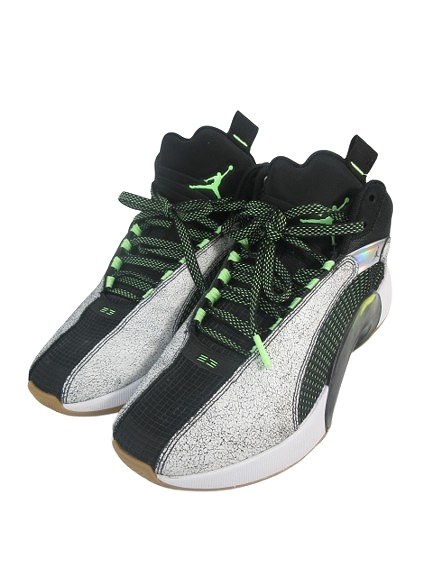 【中古】ナイキ NIKE AIR JORDAN XXXV SP-Z PF DA2377 100 スニーカー 黒 緑 ブラック グリーン 28.5 QQQ メンズ
