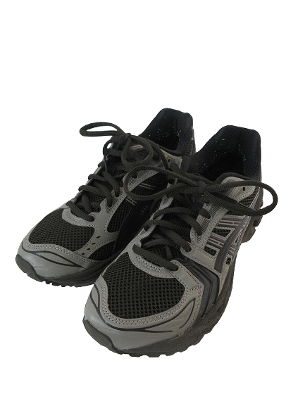 【中古】アシックス asics アトモス × アンダーマイカー ゲルカヤノ14 スニーカー ローカット グレー サイズ24.5?p QQQ レディース