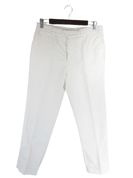 【中古】ピーティートリノ PT TORINO THE WRITER パンツ スラックス ストレート ボタンフライ 無地 ホワイト サイズ32