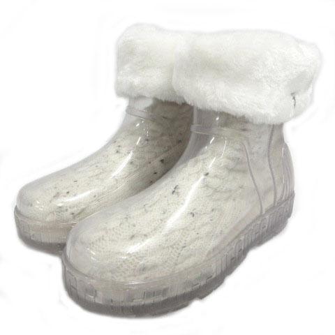 【中古】未使用品 アグ UGG W DRIZLITA CLEAR ドリズリータ クリア Natural 22SS-I クリア オフ白 7 24cm相当