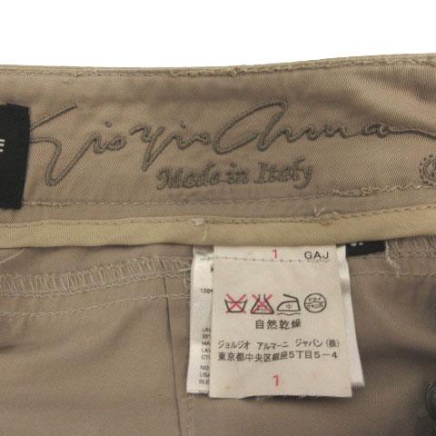中古】GIORGIO ARMANI パンツ ワイドパンツ タック クロップド丈