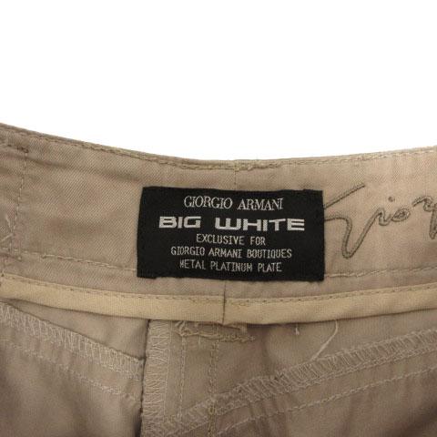 中古】GIORGIO ARMANI パンツ ワイドパンツ タック クロップド丈
