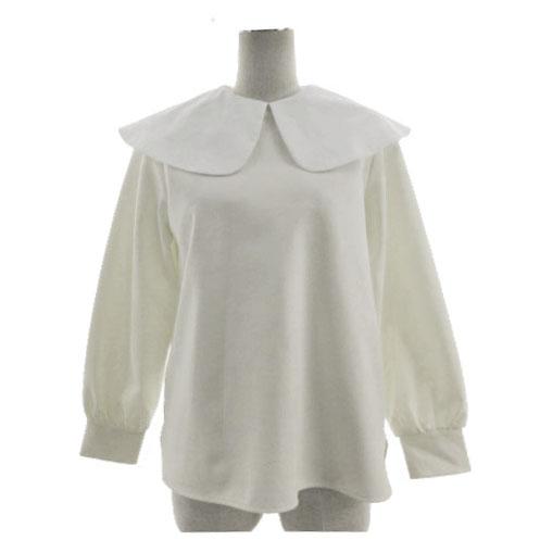 【中古】ヨリ yori ワイドカラーストレッチブラウス YR2221-110AW 長袖 日本製 オフ白 ホワイト 白 36 レディース