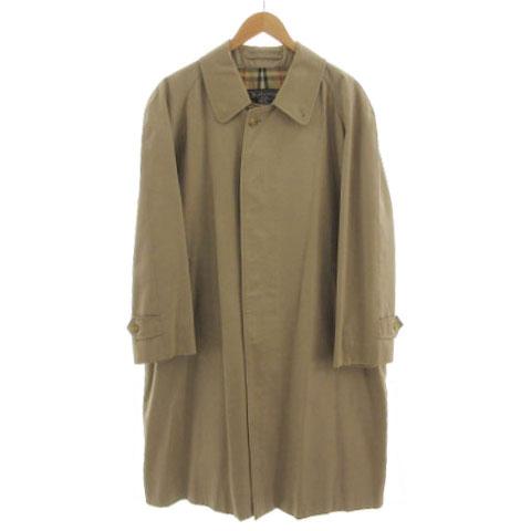 【中古】バーバリーズ Burberrys コート ステンカラー 裏地ノバチェック ベージュ系 メンズ