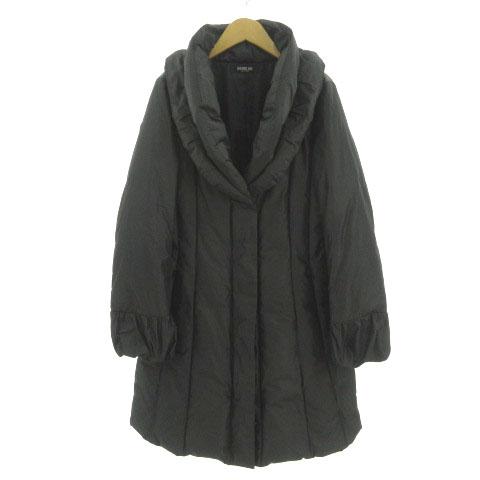【中古】ヒロコビス HIROKO BIS ダウンコート ボリュームカラー ダブルジップ ダウン80％ グレー 9 レディース