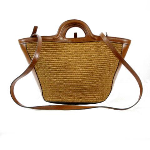 【中古】マルニ MARNI 美品 トロピカリアサマーバッグ TROPICALIA SUMMER BAG SMALL ショルダー イタリア製 茶 中古】マルニ MARNI 美品 トロピカリアサマーバッグ TROPICALIA SUMMER