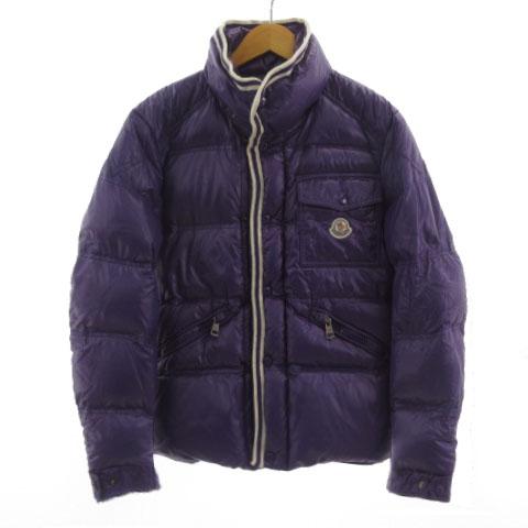 【中古】モンクレール MONCLER ブランソン BRANSON ダウンジャケット 820-091-41338-50 ロゴワッペン 切替え 紫 1