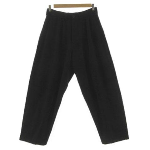 【中古】ヨウジヤマモトプールオム YOHJI YAMAMOTO POUR HOMME パンツ ワイド テーパード タック ブラック 黒 S